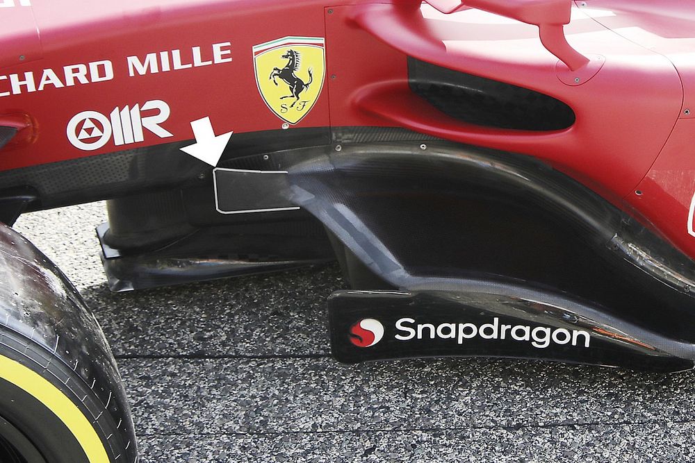 Ferrari'nin sidepod önü güncellemesi