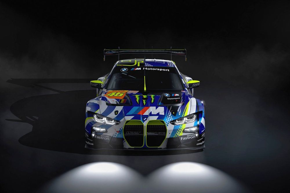 Auto Valentino Rossi tijdens 24 uur van Le Mans in speciale livery