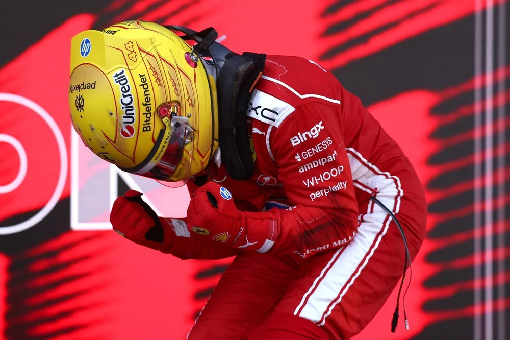 F1 Barcelona GP: Hamilton takes maiden Ferrari win as Antonelli retires ...