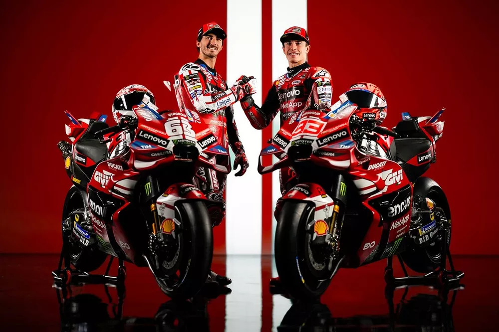 Marc Marquez, Francesco Bagnaia unveil retro-inspired Ducati MotoGP livery