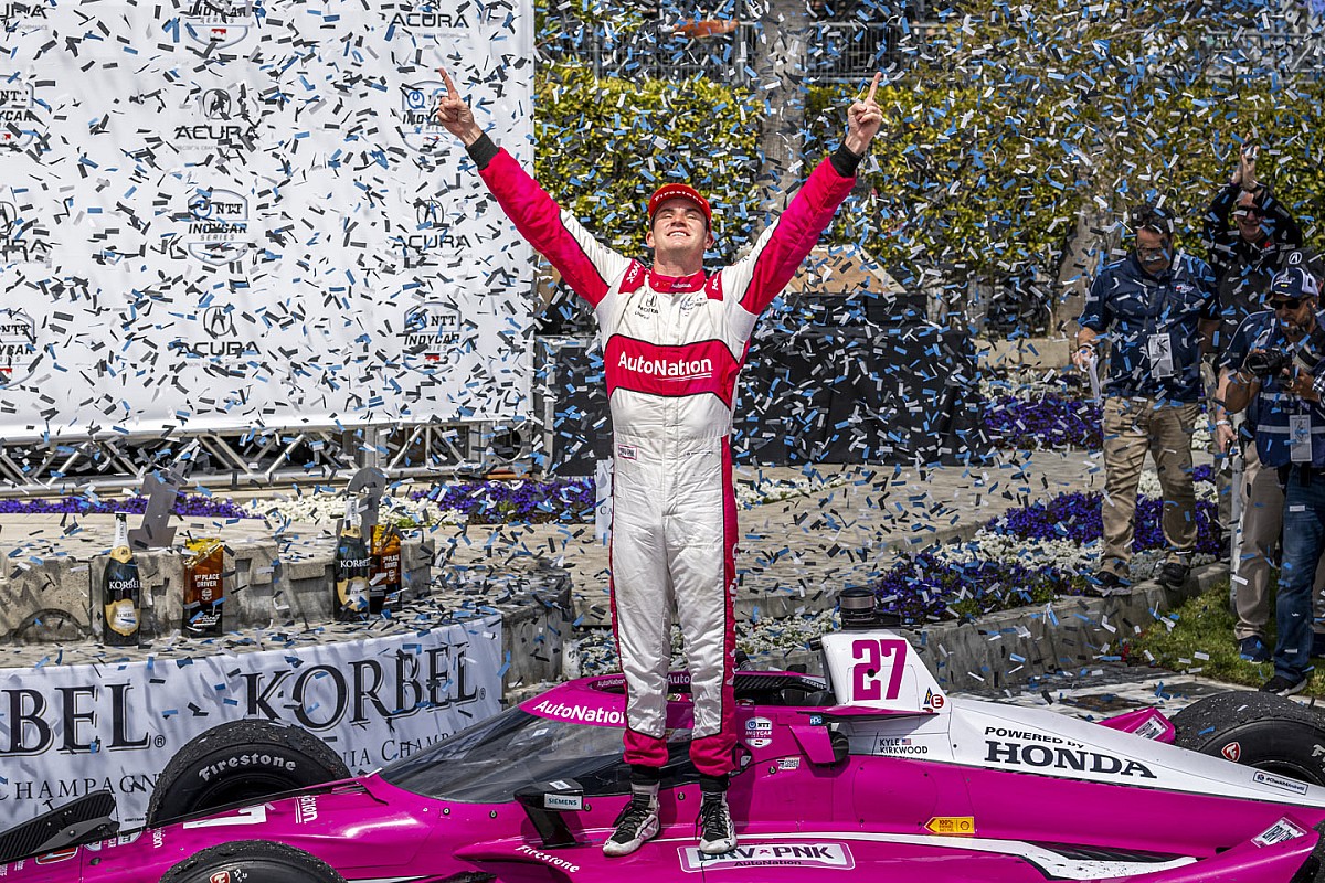 IndyCar Long Beach: Kirkwood scores first win, leads Andretti 1-2